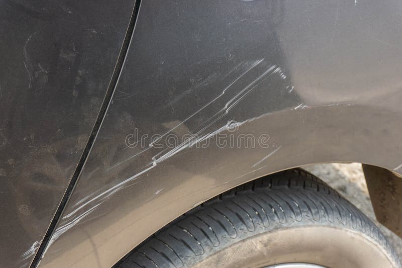 Scratches on car paint stock image. Image of abrasion - 389192189