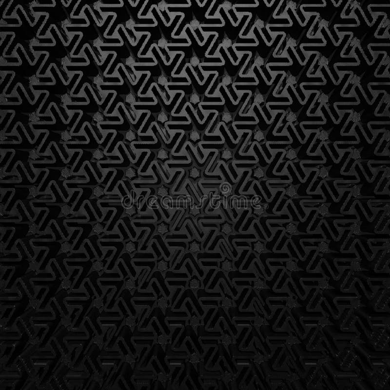 Black Carbon Embossed Background. Abstract Geometric Stars Pattern ...