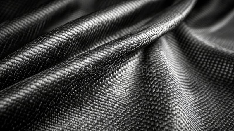 Black Carbon Fiber Fabric Draped Softly Showing Texture Stock ...