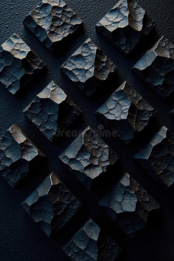 Black Carbon Geometric Pattern, Irregular Shapes, Rough Texture ...