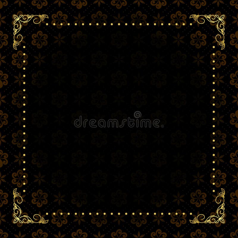 Black And Gold Vintage Frames - Set - Vector Stock Vector ...