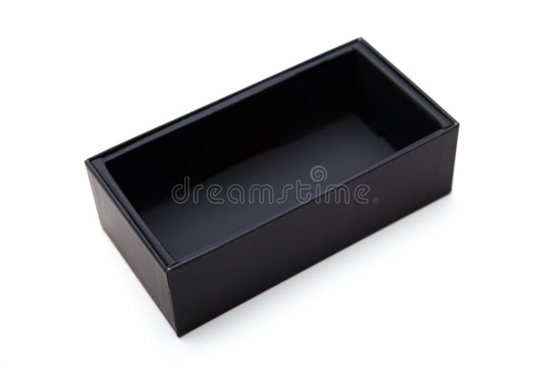 Black Cardboard Package Box. Stock Photo - Image of business, container ...