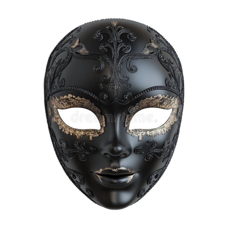 Black Carnival Mask on Transparent Background - Ai Generated Stock ...