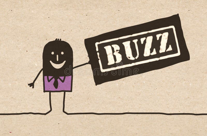 Man & BUZZ stock vector. Illustration of black, text - 13192891