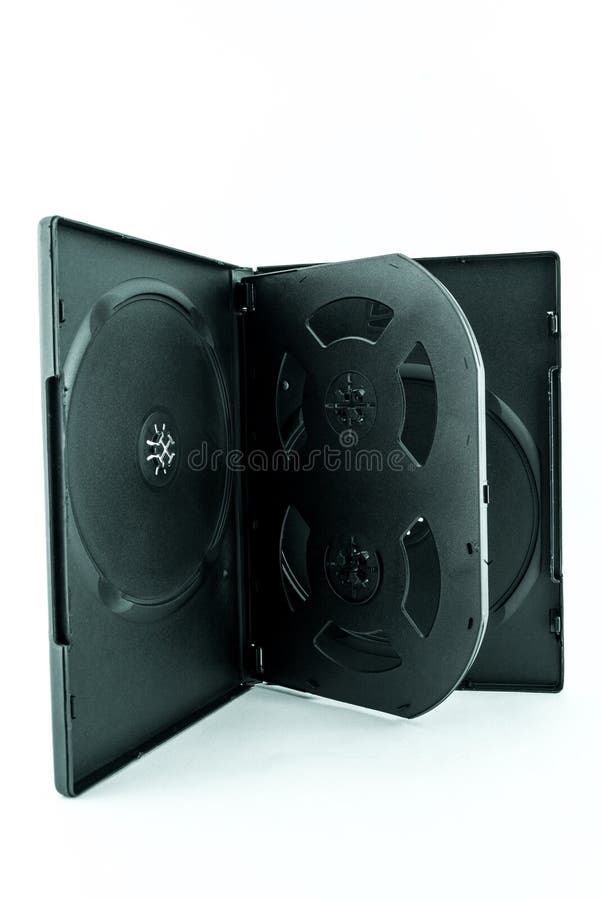 Black Case for DVD or CD Disk with DVD or CD Disk Stock Image - Image ...