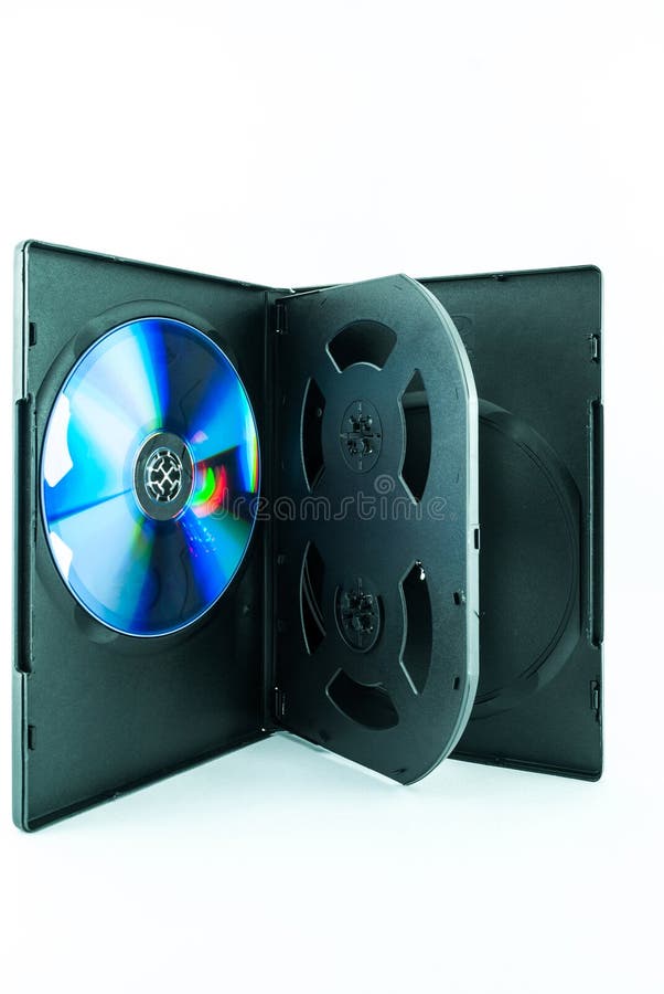Black Case for DVD or CD Disk with DVD or CD Disk Stock Image - Image ...