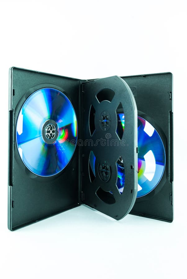 Black Case for DVD or CD Disk with DVD or CD Disk Stock Image - Image ...