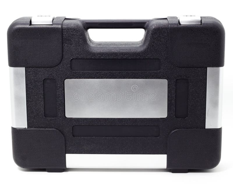 Black Case with a Set of Automotive Tools on a White Background Stock ...