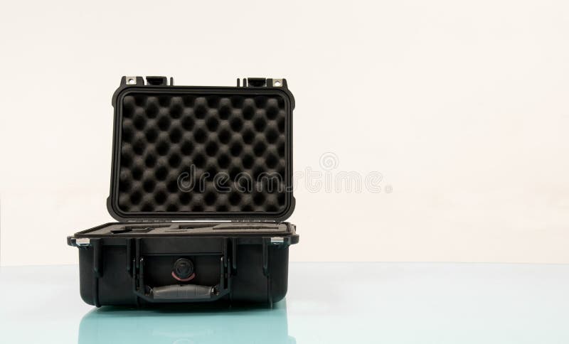 Black case on table stock image. Image of briefcase - 146654997