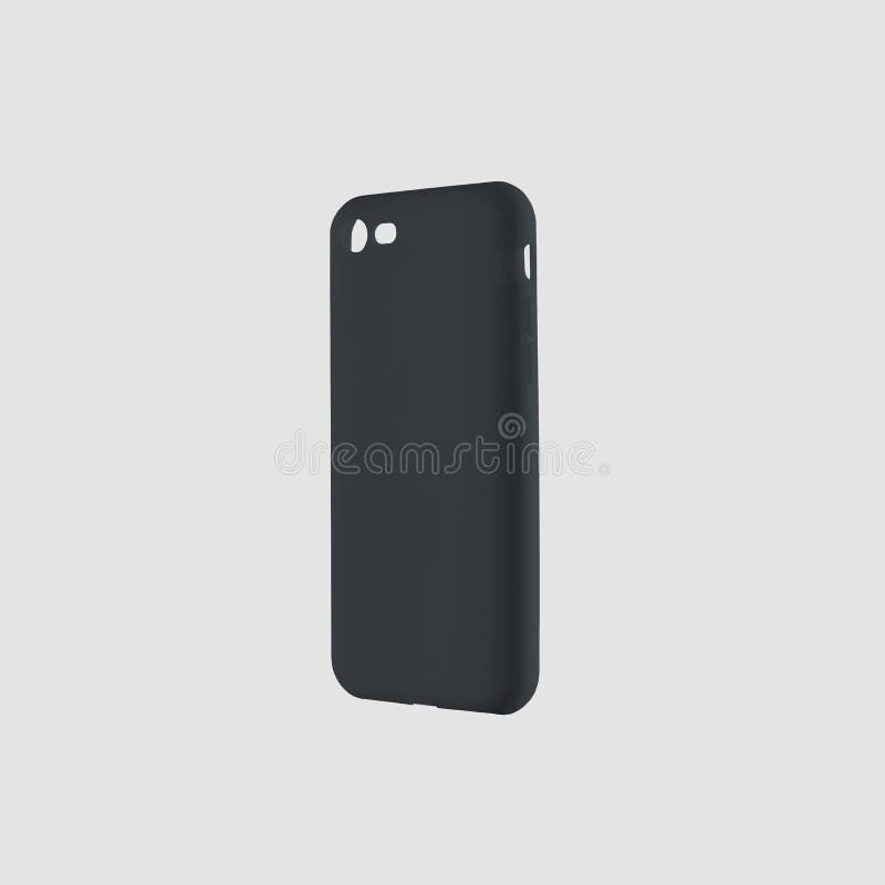 Black Case Template for Mobile, Front View, for Design Presentation ...