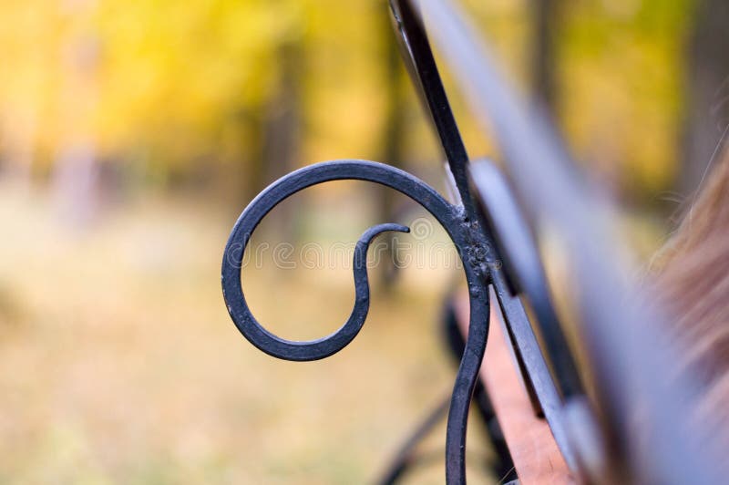 Black Cast Iron Pattern in Park Stock Photo - Image of iron, curve ...