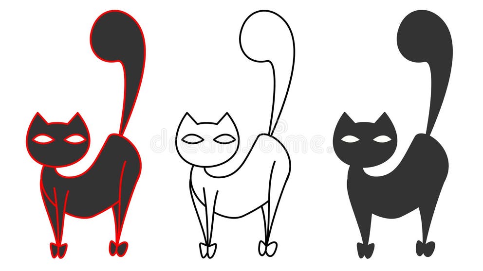Black Cat Path Stock Illustrations – 2,780 Black Cat Path Stock ...