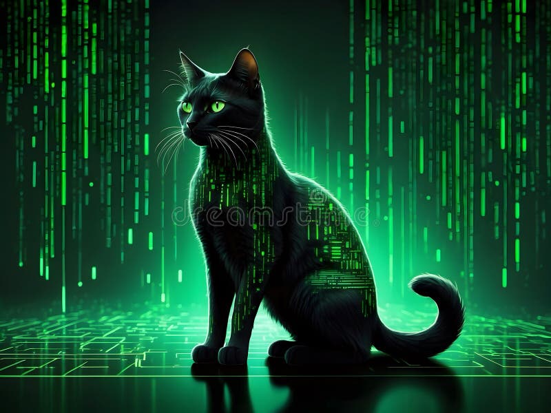 Cat Silhouette Cipher Codes Stock Photos - Free & Royalty-Free Stock ...