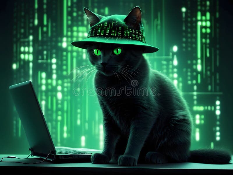 Cat Silhouette Cipher Codes Stock Photos - Free & Royalty-Free Stock ...