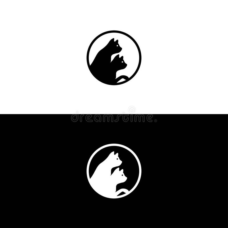 Black Cat Circle Logo . Circle Creative Cat Vector Stock Vector ...