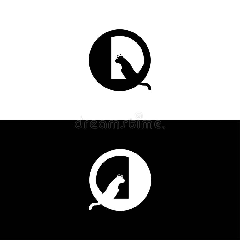 Black Cat Circle Logo . Circle Creative Cat Vector Stock Vector ...