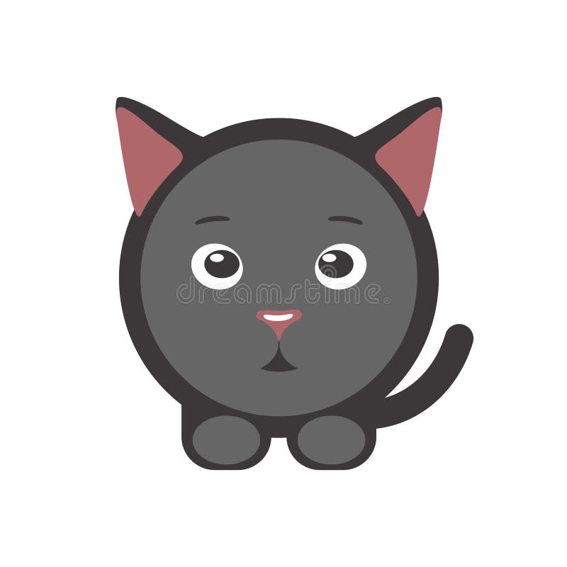 Black Cat Circle Vector Icon Stock Vector - Illustration of white, icon ...