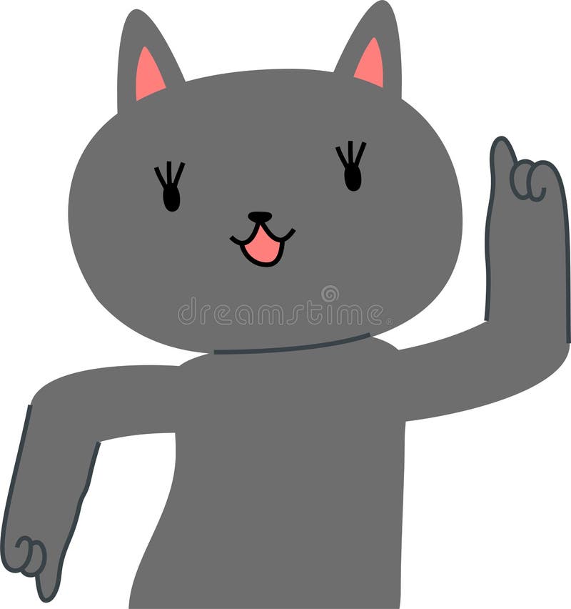 Cat Pointing Finger Stock Illustrations – 138 Cat Pointing Finger Stock ...