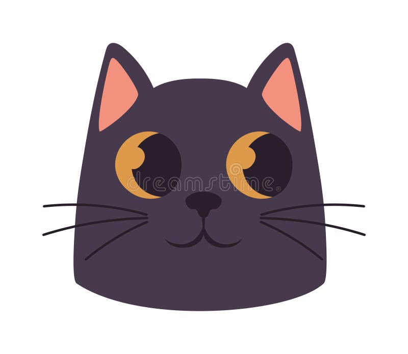 Black cat head stock vector. Illustration of feline - 272138917