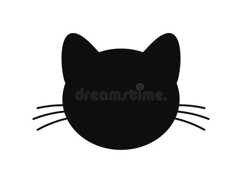 Black cat head shape icon stock vector. Illustration of emblem - 236528978