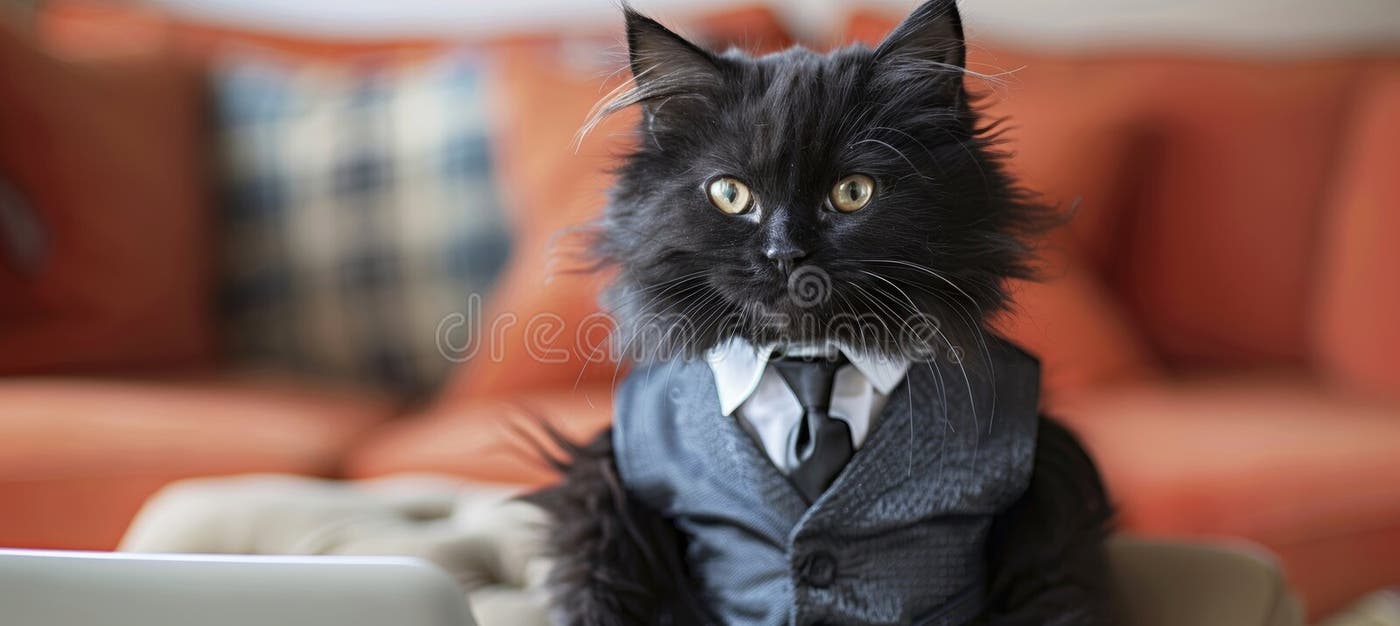 Cat Using Computer Stock Illustrations – 1,416 Cat Using Computer Stock ...