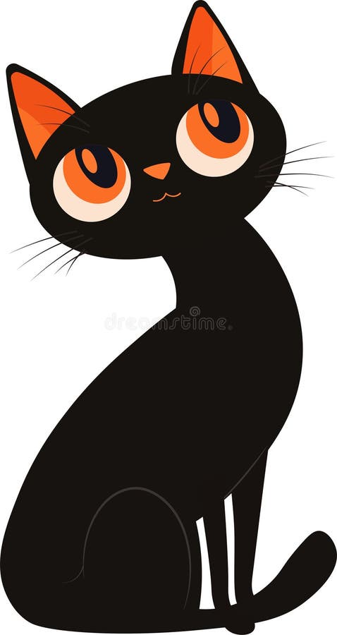 Black Cat Pet Vector Image No Background Stock Illustration ...