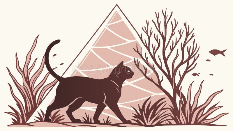 Ancient Egypt Mystical Cat Stock Illustrations – 153 Ancient Egypt ...