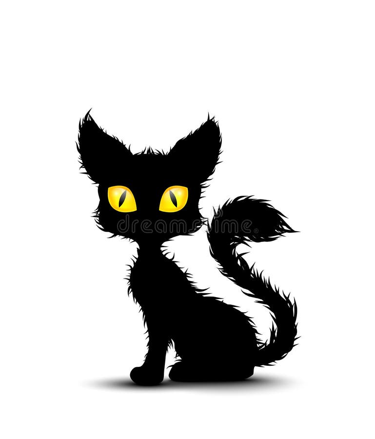 Cartoon Scared Black Cat Stock Illustrations – 709 Cartoon Scared Black ...