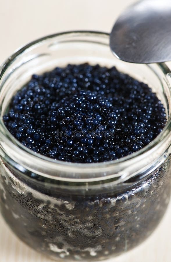 Black caviar stock image. Image of salty, fish, macro - 25174159