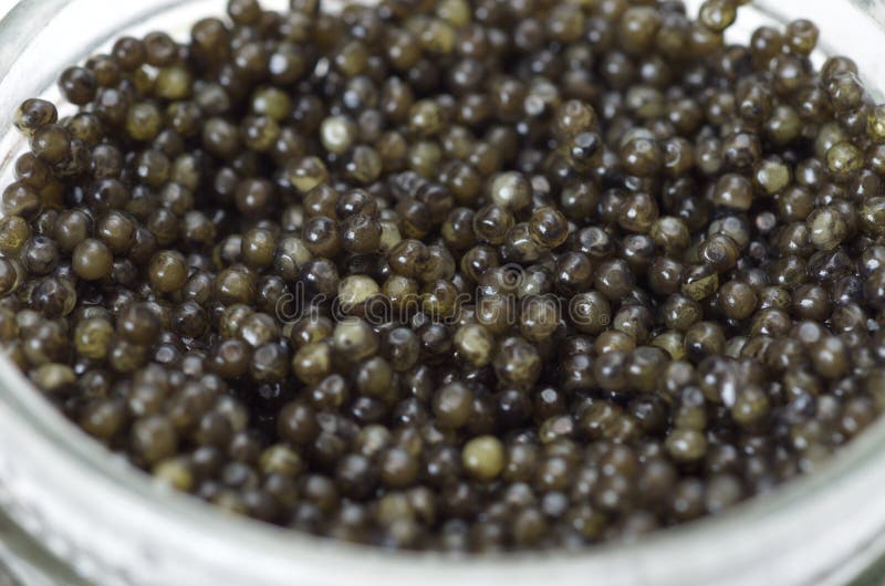 Black caviar closeup stock image. Image of ingredient - 83592787