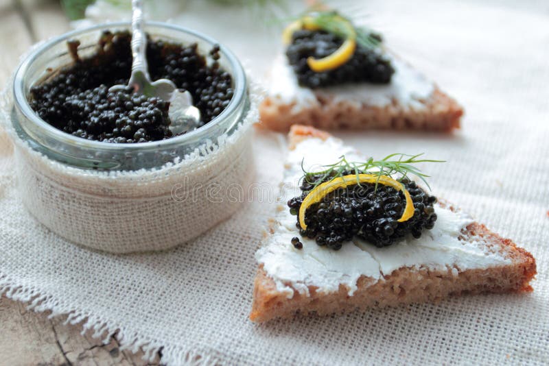 Black caviar stock image. Image of closeup, lunch, caviar - 48314169