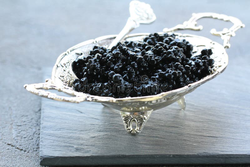 Black Caviar - Delicacy Appetizer Stock Image - Image of luxury ...