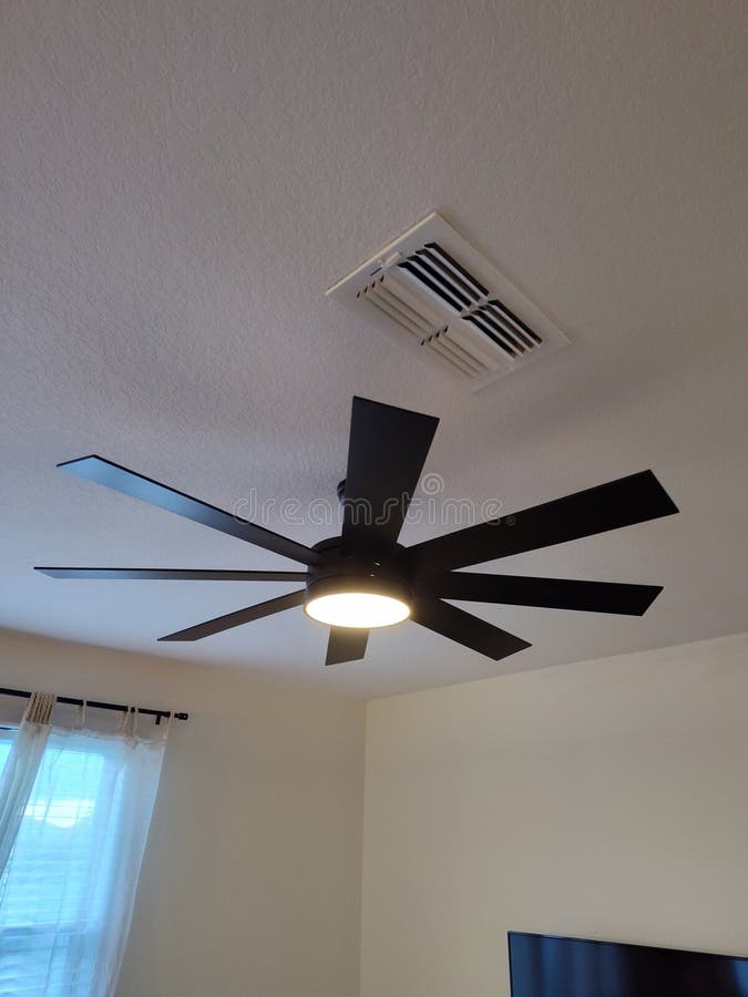 Black ceiling fan light stock image. Image of ceiling - 359226041