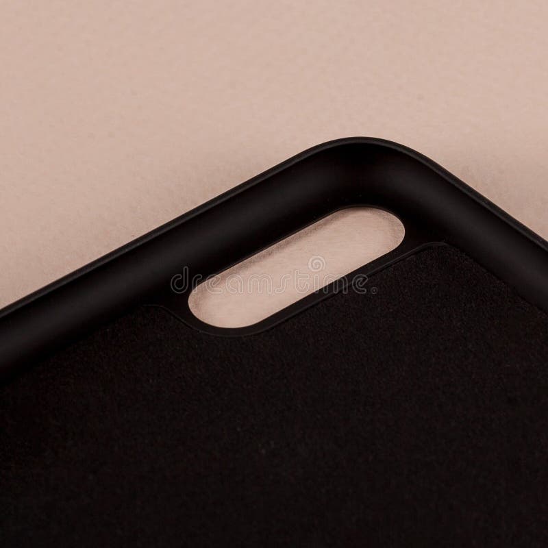 Black Cell Phone Case Close-up Stock Image - Image of application, back ...