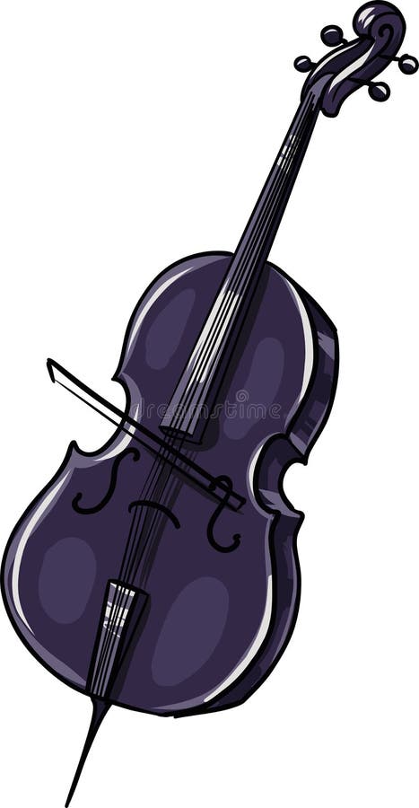 Black Cello. Vector Illustration of the Cello EPS10 Stock Vector ...