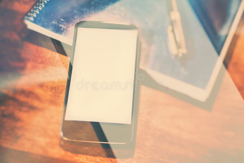 Black Cellphone and Notebook Stock Photo - Image of cellular, education ...