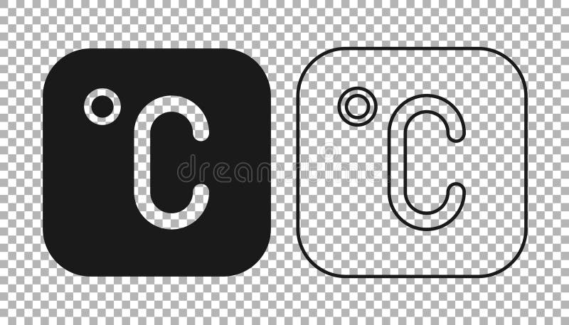 Black Celsius Icon Isolated on Transparent Background. Vector Stock ...