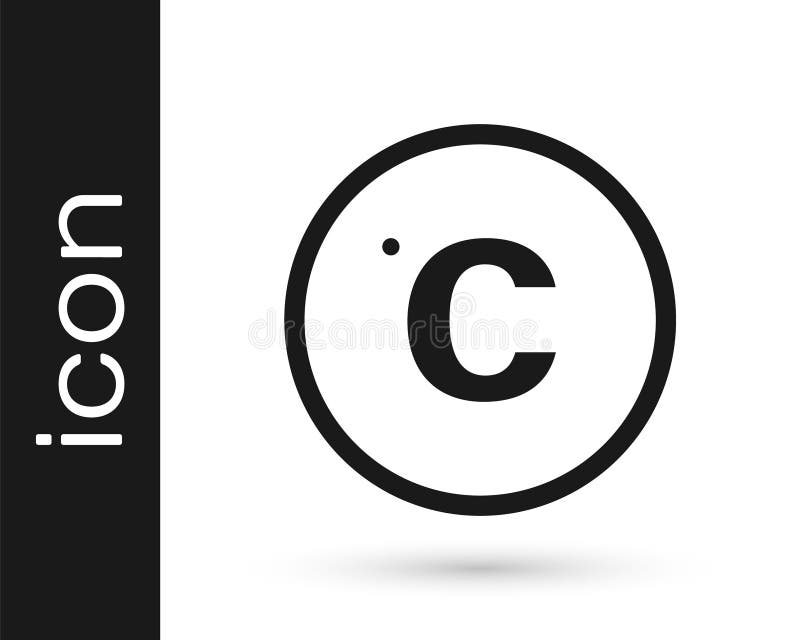 Black Celsius Icon Isolated on White Background. Vector Stock Vector ...