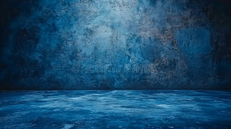 Black Cement Backdrop and Empty Free Space in Dark Blue Studio Backdrop ...