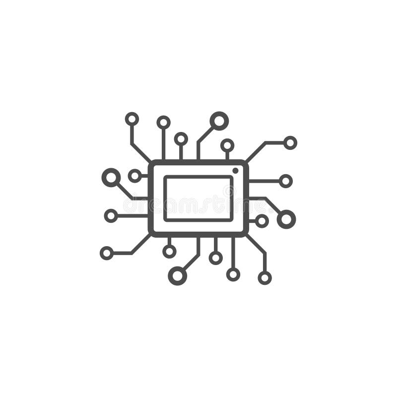 Black Center Computer Service Technology Vector Logo Design Stock ...