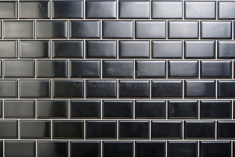 Black Ceramic Bathroom Wall Tile Pattern for Background Stock ...