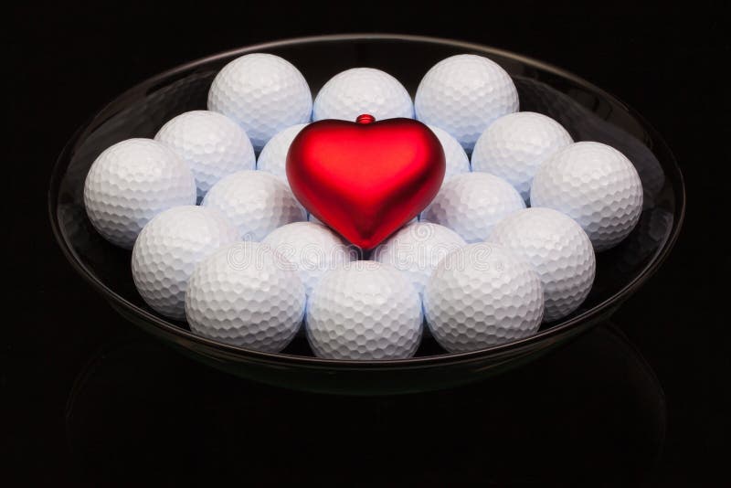 Black Ceramic Bowl Full of Golf Balls Stock Photo - Image of golf ...