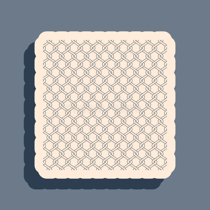 Black Chain Fence Icon Isolated On Grey Background. Metallic Wire Mesh ...