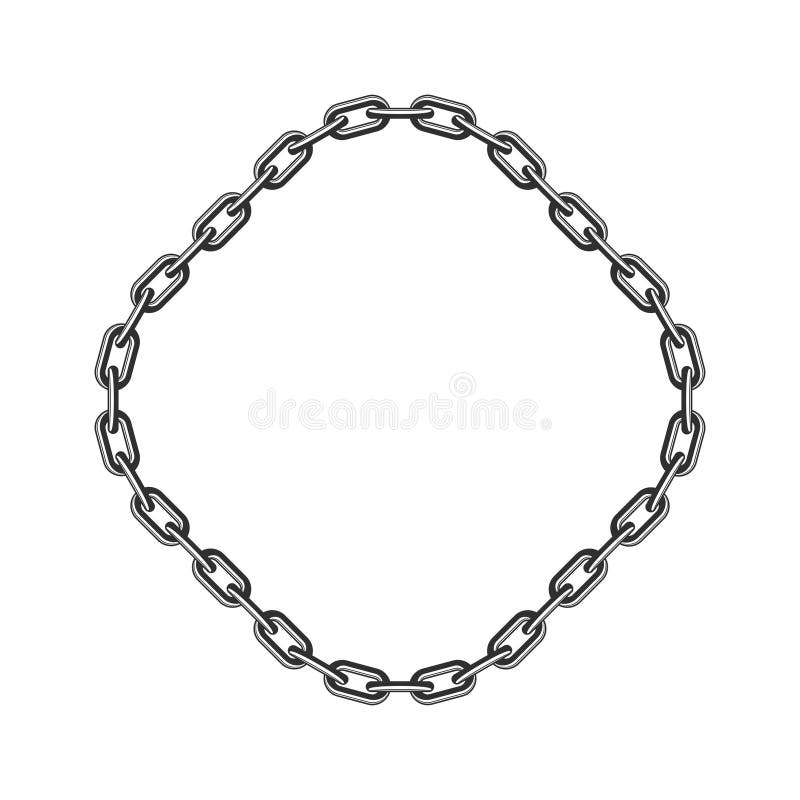 Black Chain Frame Template. Stock Vector - Illustration of border ...