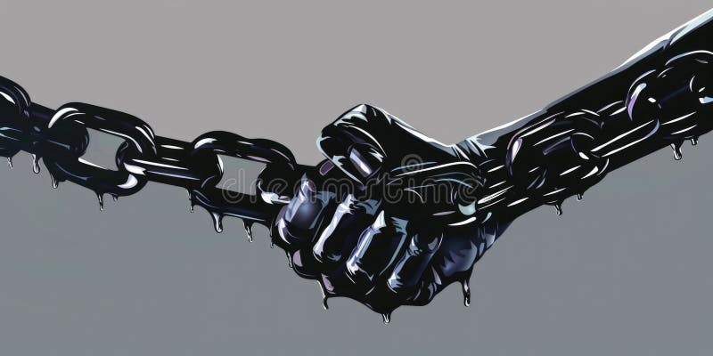 Black chain with gun stock photo. Image of peril, risk - 374014076