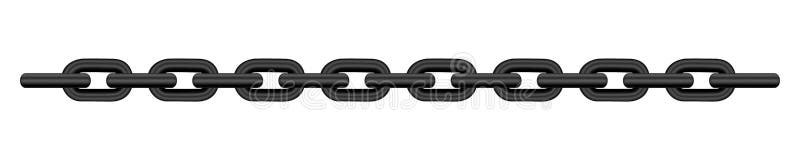 Black Chain Isolated on White Background, Black Chain Steel ...