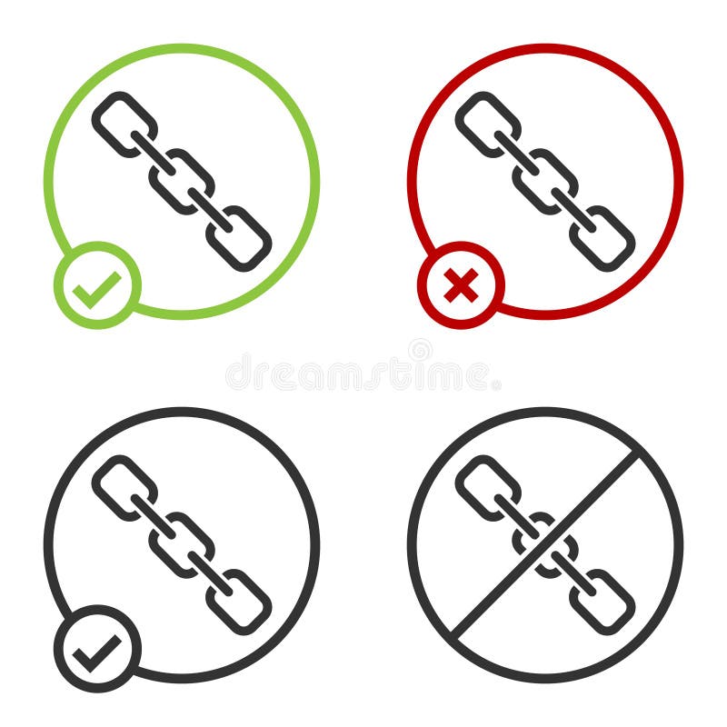 Black Chain Link Icon Isolated on White Background. Link Single ...