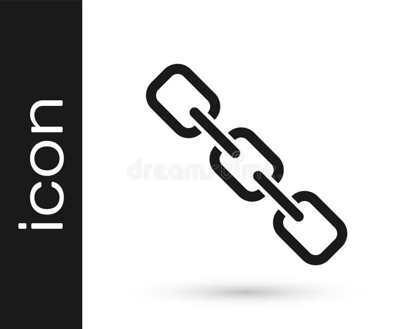 Black Chain Link Icon Isolated on White Background. Link Single ...