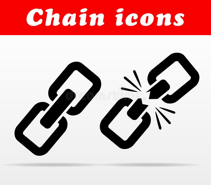 Black Chain Vector Icons Design Stock Vector - Illustration of isolated ...
