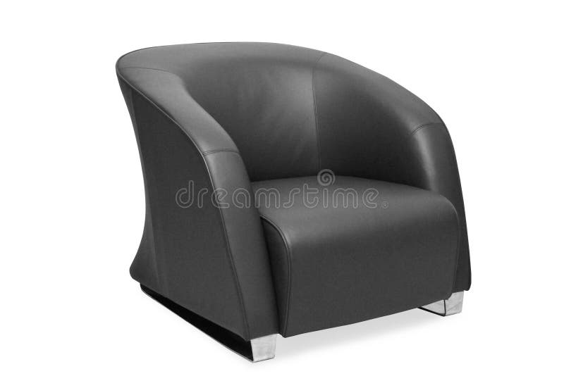 Big black chair stock image. Image of abstract, leather - 34492691